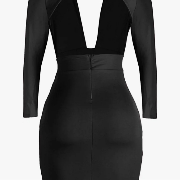 haola | Dresses | Haola Womens Deep V Neck Bodycon Dress Long Sleeve ...